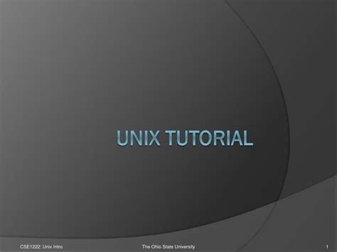 Ppt Unix Tutorial Powerpoint Presentation Free Download Id3207109