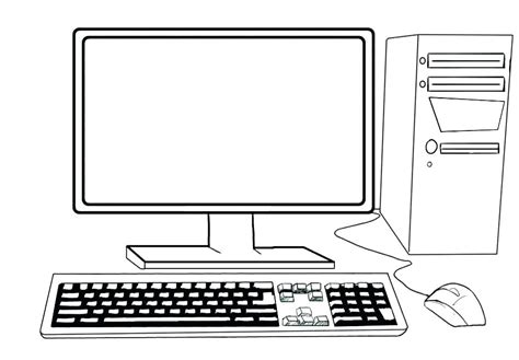 Parts Of The Computer Coloring Pages