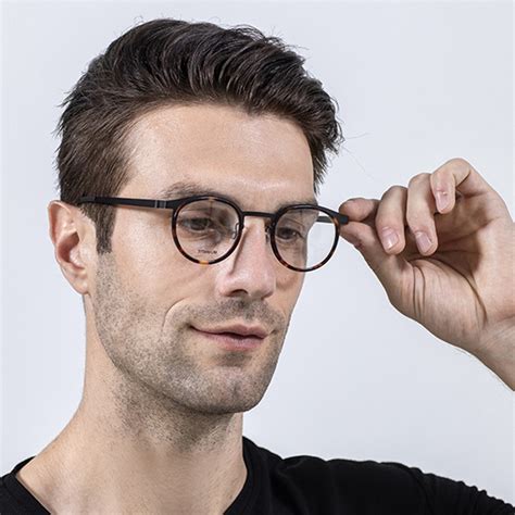 Vintage Pure Titanium Glasses Frame Men Round Eyeglass Frame Fashion Tr