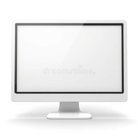 Sleek Computer Display Perfectly Isolated On A Pure White Background Ai Generated Stock