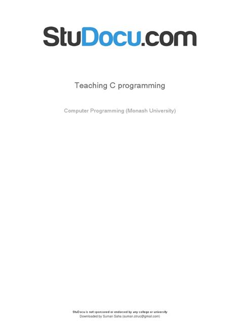 Teaching C Programming Pdf Subroutine C Programming Language