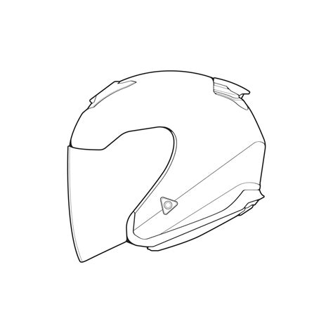 Best 13 Download Set Of Template Helmet Half Face Line Art Helmet