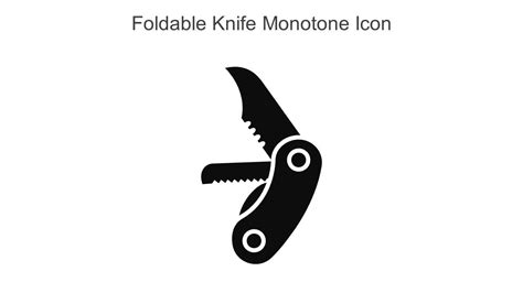 Foldable Knife Monotone Icon In Powerpoint Pptx Png And Editable Eps Format