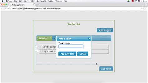 Jquery Ui Project To Do List Application Part 1 Youtube