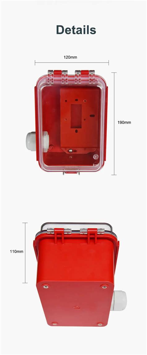 Fire Alarm Switch Ip65 Rated Led Indicator Ip65 Waterproof Conventional