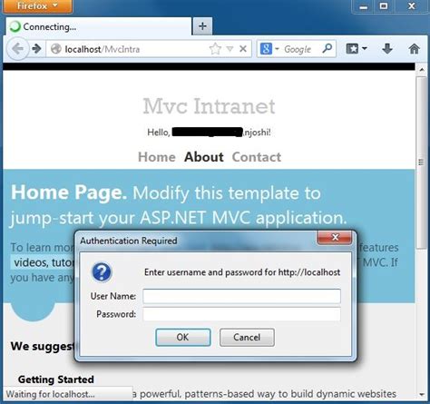 Getting Started With Intranet Application In Mvc 4