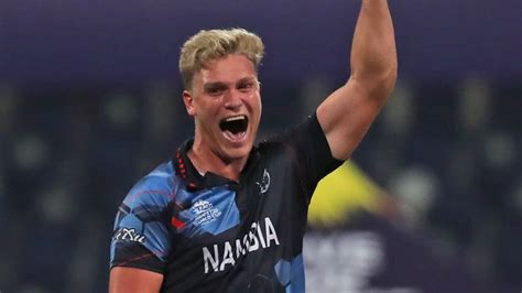 Namibias Ruben Trumpelmann Takes Three Wickets In Four Balls To Set Up
