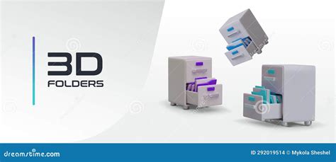 Electronic Folders For Saving Files Renting Dedicated Server Stock