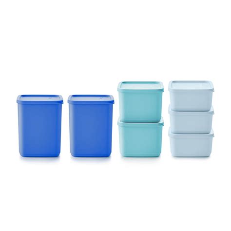 Basic Bright 14 Piece Set Square Tupperware Brand