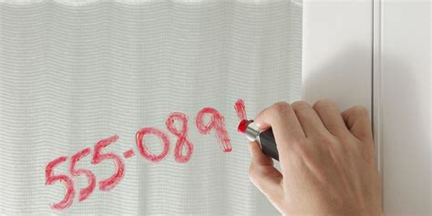 Lipstick Writing On Mirror