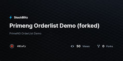 Primeng Orderlist Demo Forked StackBlitz