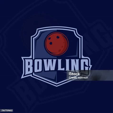 Ilustrasi Vektor Logo Lambang Olahraga Bowling Desain Grafis Ikon Tanda