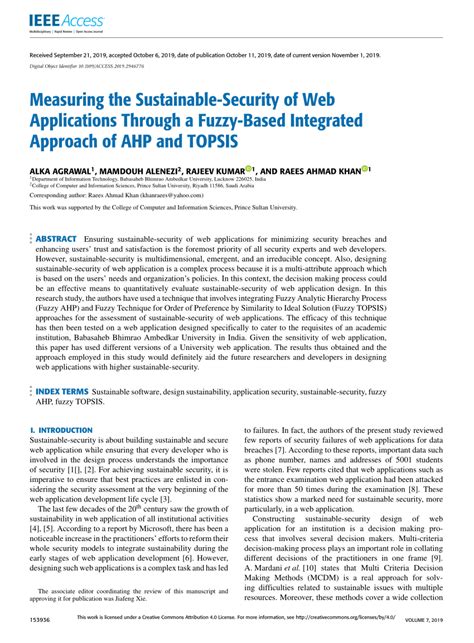 Pdf Measuring The Sustainable Security Of Web Applications Through A