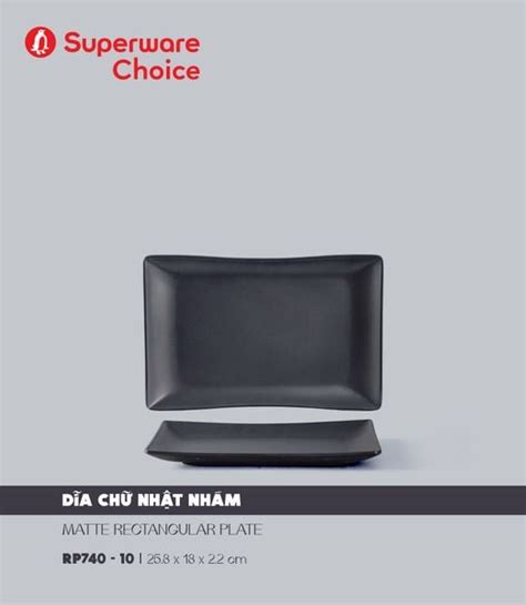 Matte Rectangular Plate 10 Rp740 10 Superware Melamine