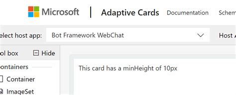 Uwp Minheight Height Of The Adaptivecard Doesnt Seem To Go Below A
