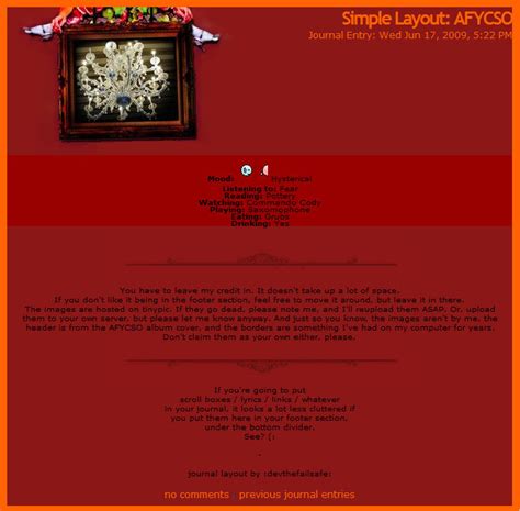 Simple Layout Afycso By Thefailsafe On Deviantart