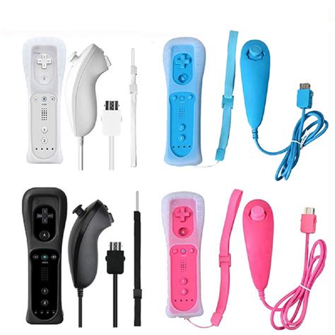 Wireless Remote Wiimote And Nunchuck Controller Combo Set W Strap For