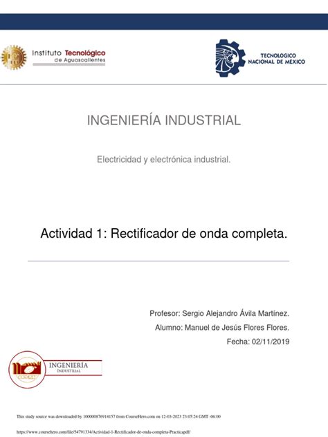 Actividad1rectificadordeondacompletapracticapdf Pdf