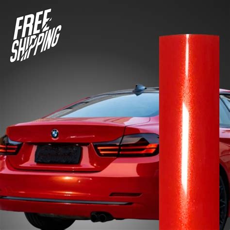 Gloss Metallic Dragon Fire Red Vinyl Wrap Raxtify
