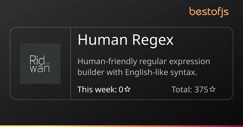 Best Of Js • Human Regex