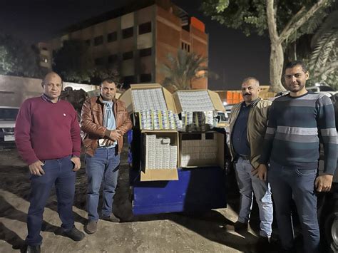 ضبط 6000 علبة سجائر ودقيق دون فواتير خلال حملة مكبرة بالفيوم