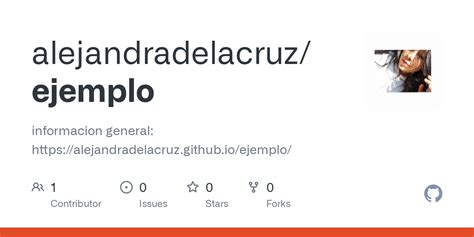 GitHub Alejandradelacruz Ejemplo Informacion General Https Alejandradelacruz Github Io