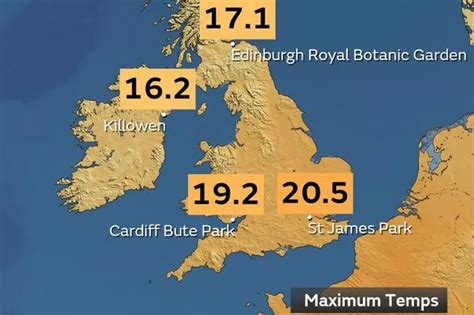 Met Office Forecasts Temperatures For October Usually Seen In August As