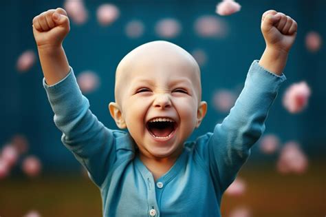 Premium Ai Image A Happy Caucasian Girl With Cancer Recovery From