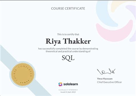 Riya Thakker On Linkedin Sql Sololearn Programminglife