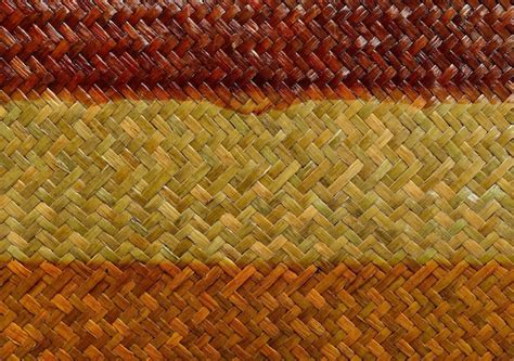 Premium Photo Handcraft Weave Texture Natural Wicker