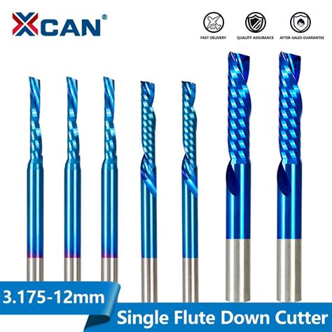 xcan 다운 컷 엔드 밀 3 175 생크 단일 플루트 카바이드 cnc 라우터 비트 목재용 카바이드 밀링 커터 4 5 6