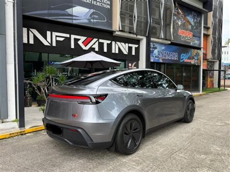 Tesla Model Y Juniper Quicksilver Gets The Infratint Touch Infratint Singapore Heat Under
