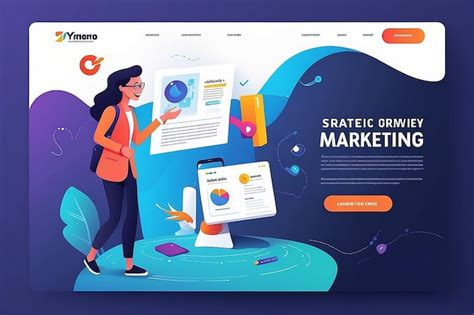 Premium Photo Engaging Landing Page For Strategic Marketing Journey