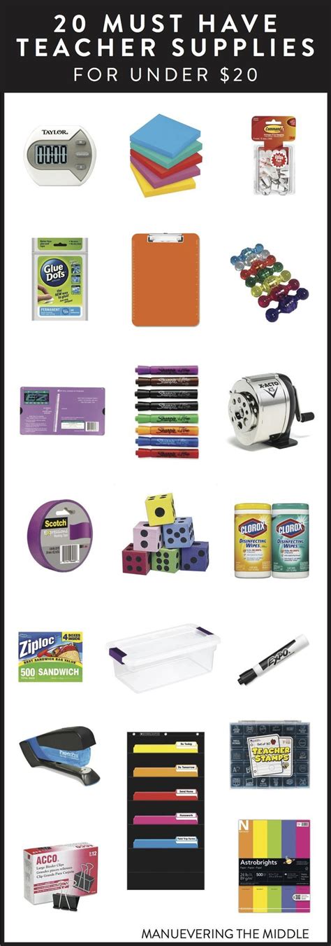 20 Must Have Teacher Supplies Under 20 Teacher Supplies Classroom