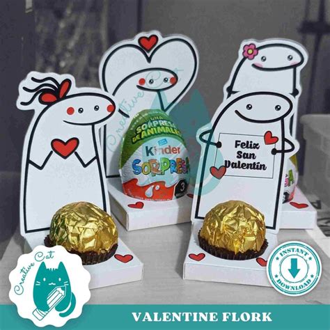 Cajita para dulces Flork San Valentin Svg Pdf Png Etsy México