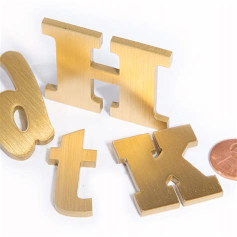 Little Brass Letters Any Font Custom Small Solid Brass Letters Woodland Manufacturing