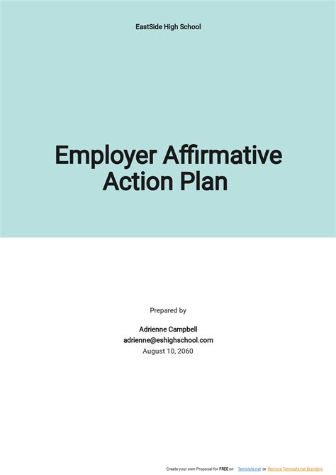 Affirmative Action Plan Templates 7 Docs Free Downloads