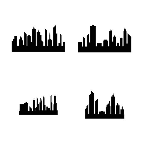 Premium Vector Modern City Skyline Vector Icon Background