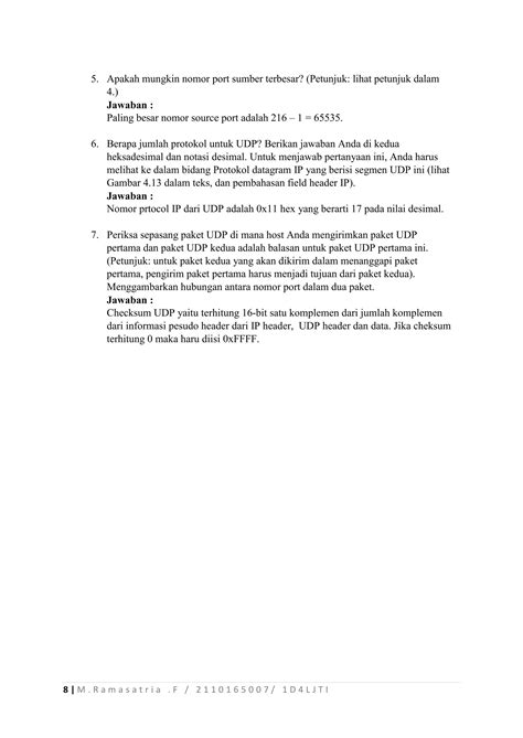 Pengamatan Wireshark Pada Tcp Dan Udp Pdf