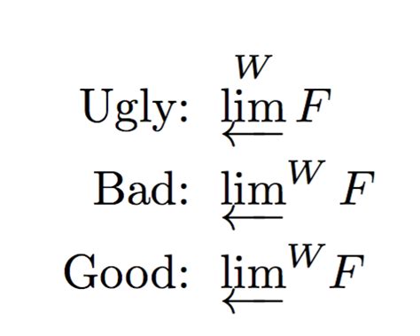 Spacing For Weighted Limits TeX LaTeX Stack Exchange
