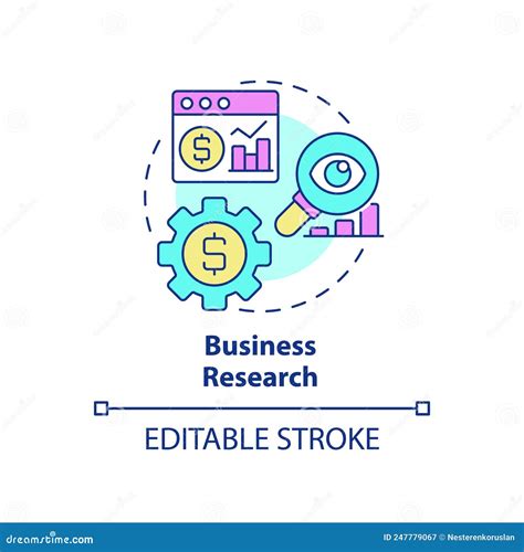 Business Research Concept Icon Stock Vector Illustration Of Abstract Process 247779067