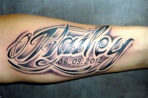 Name On Arm Tattoo Idea