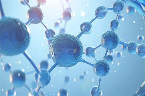 Vibrant 3d Molecule Cell With Chromosomes On A Captivating Blue