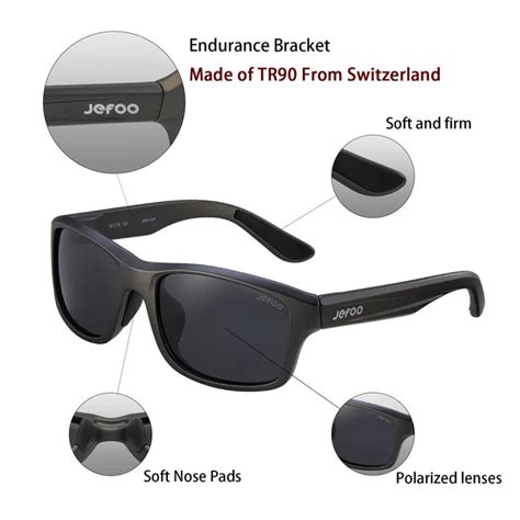 Modern Floating Sunglasses · Black Jf129 Jefoo