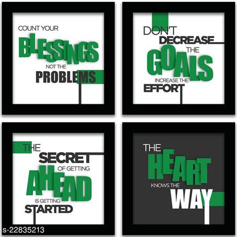 Motivational Quotes Framed Wall Posters With Frame Posters For Room