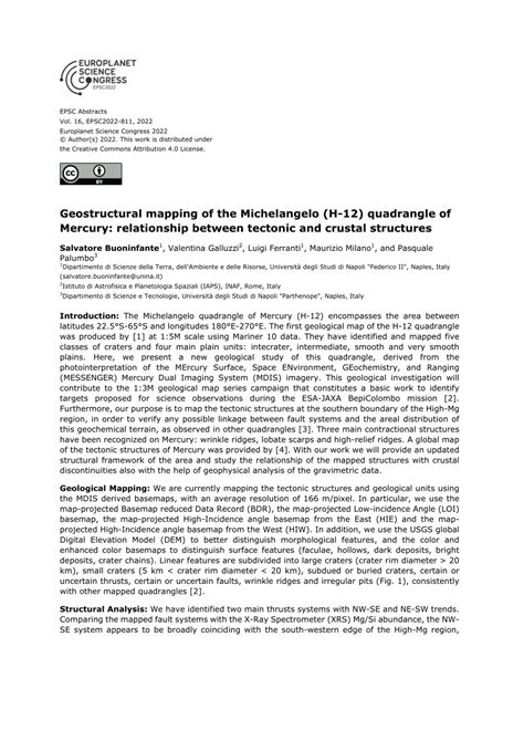 Pdf Geostructural Mapping Of The Michelangelo H 12 Quadrangle Of