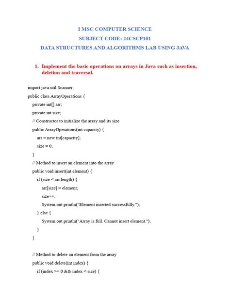 1 Arrays Pdf Computer Science Computer Programming