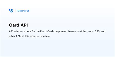 Card Api Material Ui
