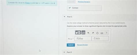 Solved Consider The Clicuit In Egame 1 And Take V8 V And