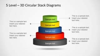 D Circular Stack Diagram For Ppt With Levels